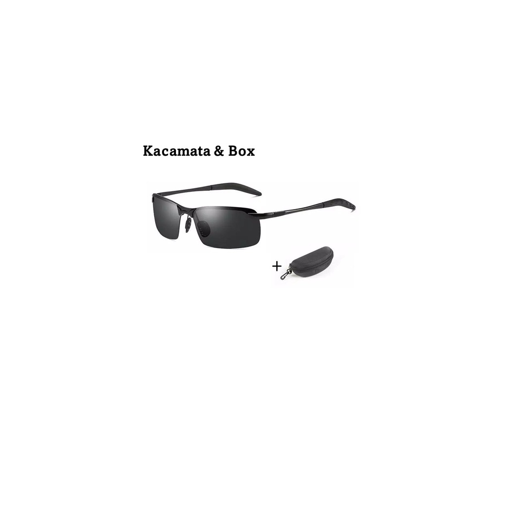 Jual Kacamata Anti Silau Siang Dan Malam Sunglasses Fotosensitif UV 400 Photochromic Polarized ...