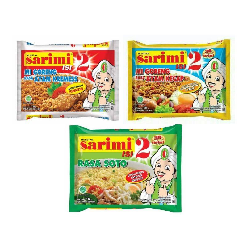 Jual Sarimi Duo isi 2 Goreng dan Kuah All Variant Mie Rebus Mie Instant ...