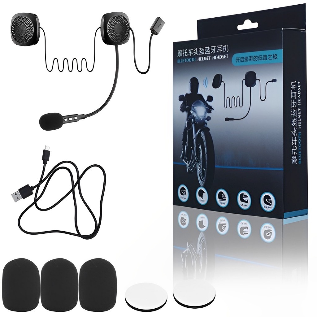 Jual Headset Helm Bluetooth Variasi Intercom Speaker Mic Helm Headset ...