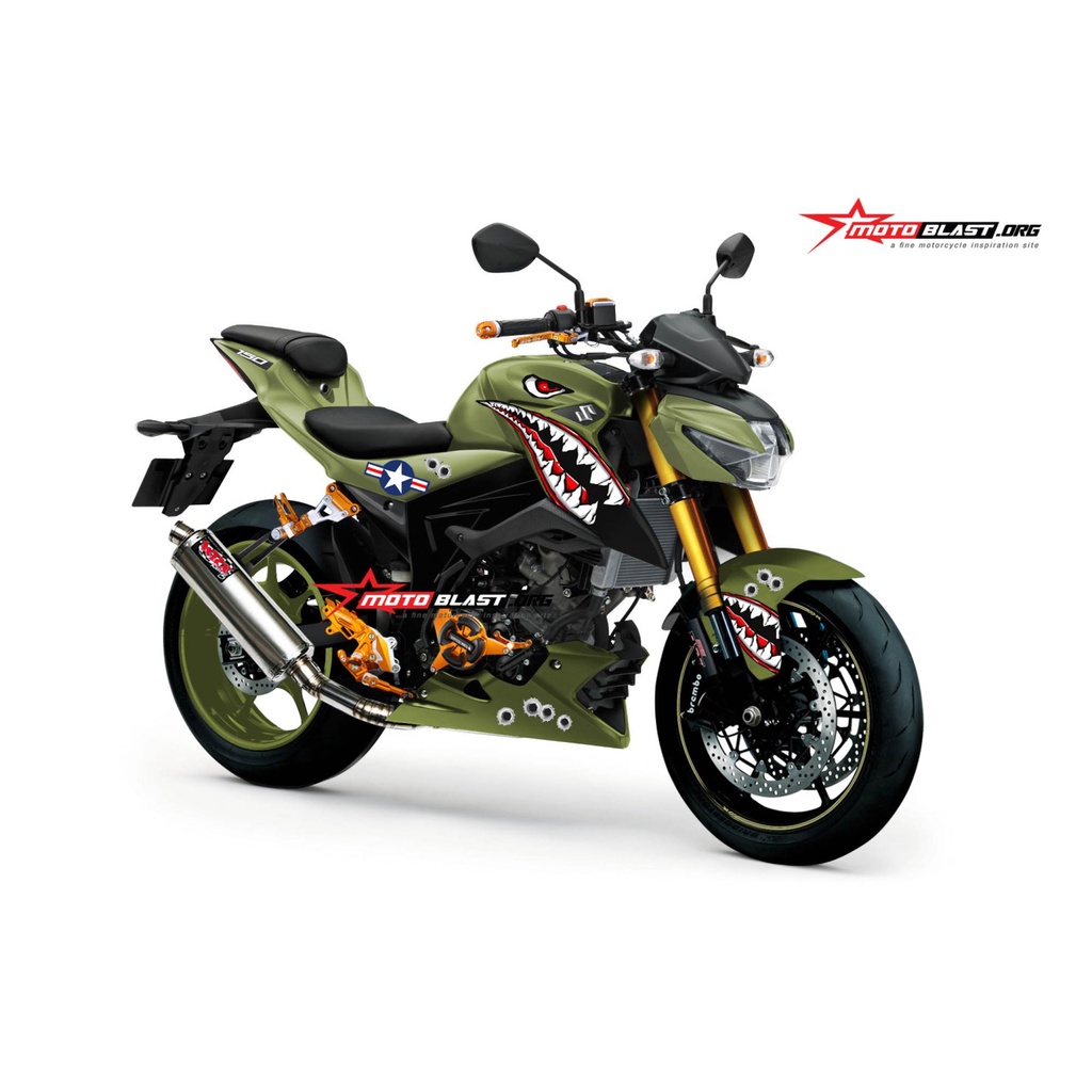 Jual Decal Sticker Motor Motoblast - GSX-S150 Livery Army Shark ...
