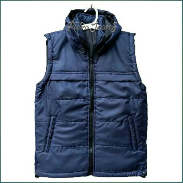 Jual Rompi Parasut Pria Vest Parasut Polos Anti Air Hitam Navy Parasit ...
