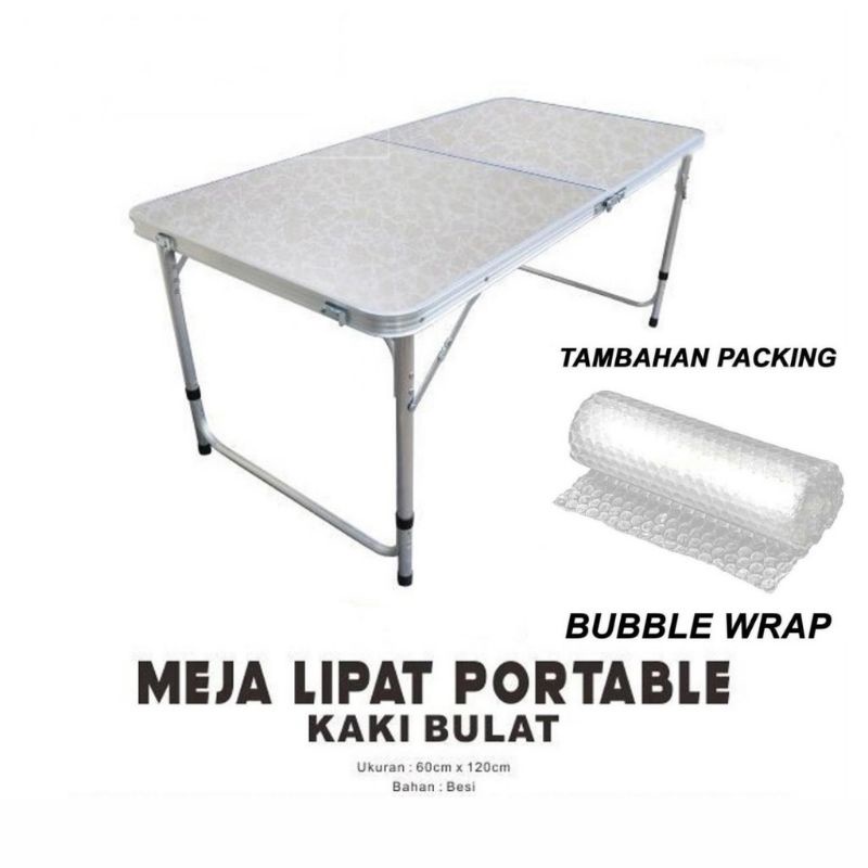 Jual Meja Koper Lipat Portable Besi aluminium Tebal anti karat / Meja ...