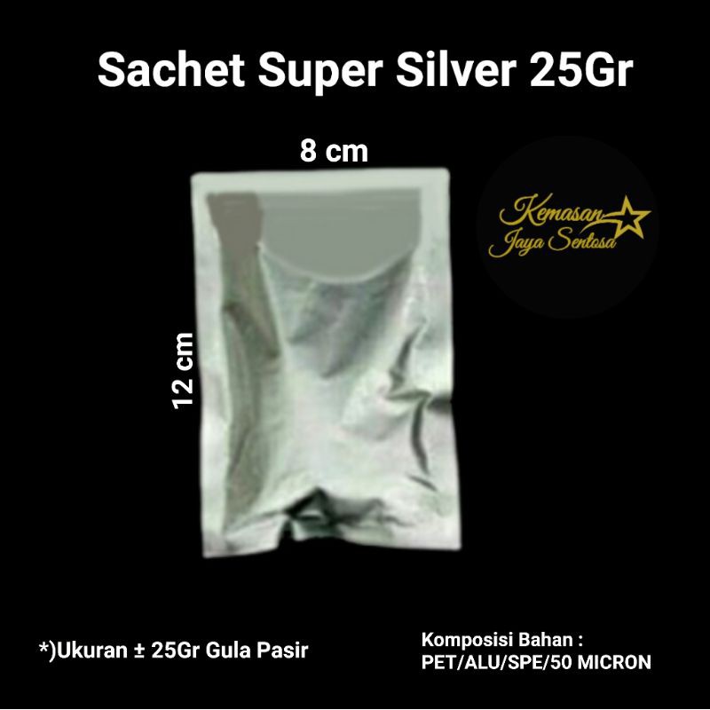 Jual Kemasan Sachet Alufoil Silver 25 ( isi 100 Pcs ) Kemasan Teh ...