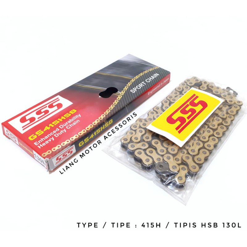 Jual Rantai Rante SSS 415 HSB - 130 L Gold Emas - Ninja 150 R / RR Satria FU Sonic 150 R CBR 150 ...