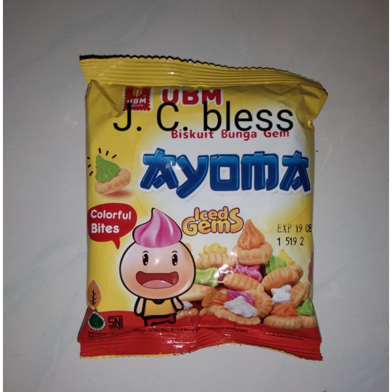 Jual Biskuit UBM Bunga Gem Ayoma Biscuit Iced Gems. | Shopee Indonesia