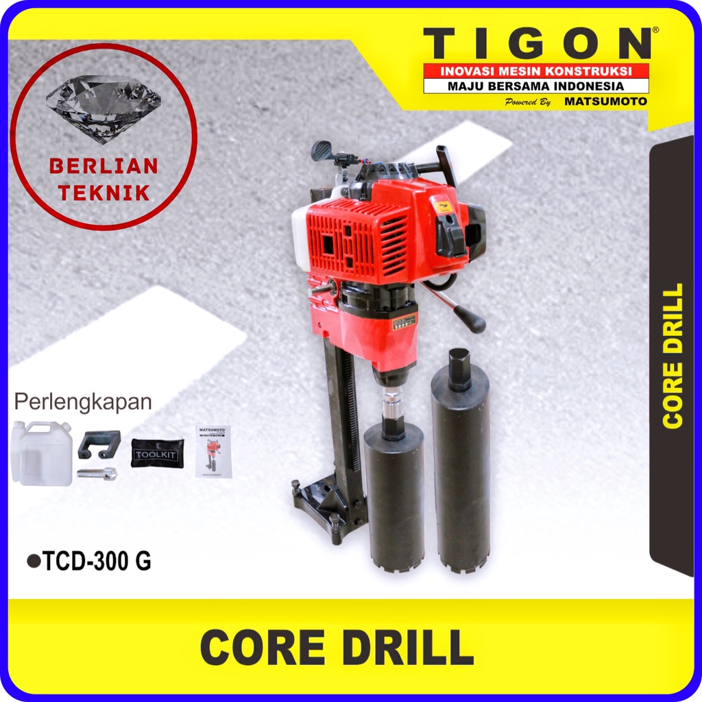 Jual Mesin Bor Aspal Jalan Core Drill Tigon TCD 300 G (2 Tak) | Shopee Indonesia