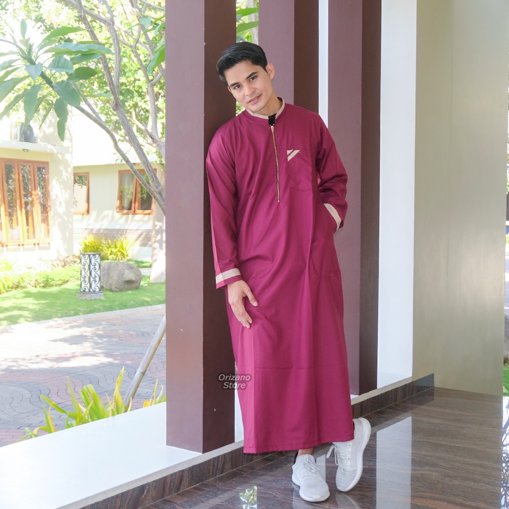 Jual Baju Gamis Pria Dewasa Remaja Novel Laki Laki Islami Cowok Lengan ...