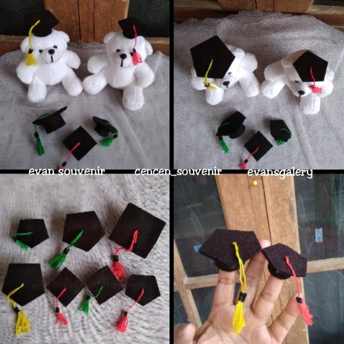 Jual Premium Product!!! Topi Toga 4,5Cm Mini Segi 5/Topi Wisuda Mini ...