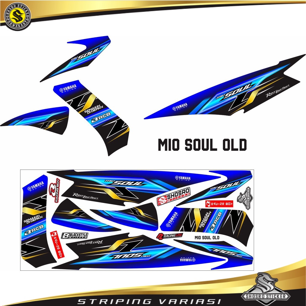 Jual STIKER VARIASI COD - STRIPING YAMAHA MIO SOUL OLD / STIKER SOUL KARBU VARIASI MOTOR SOUL ...