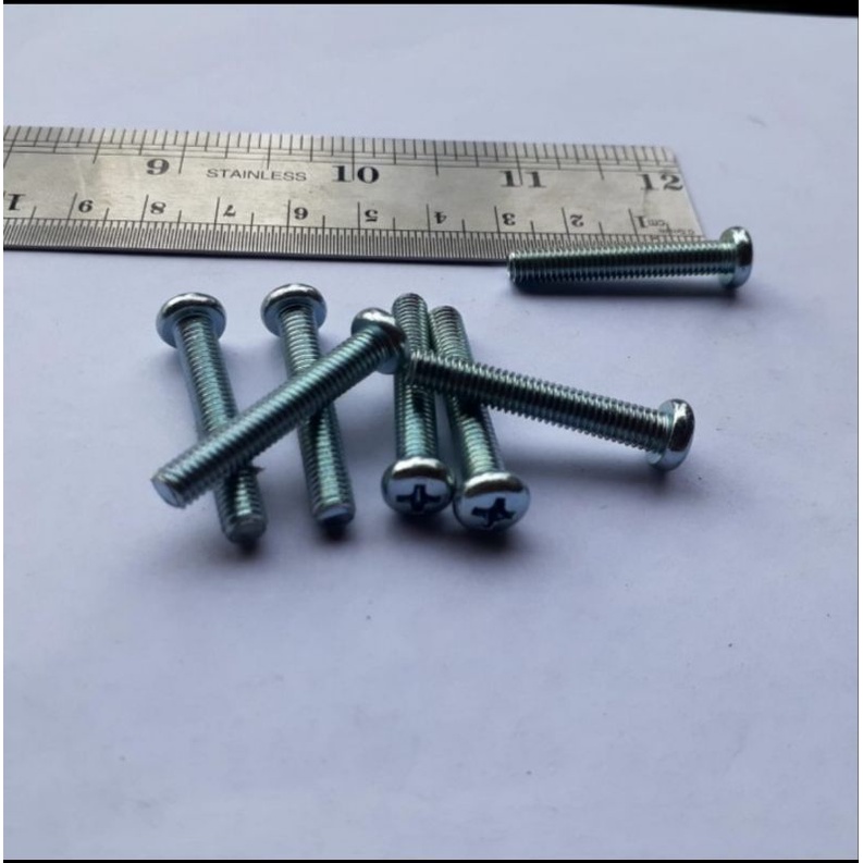 Jual Baut JP M5X30 PANJANG 3CM / BAUT OBENG PLUS PANJANG 3CM | Shopee ...