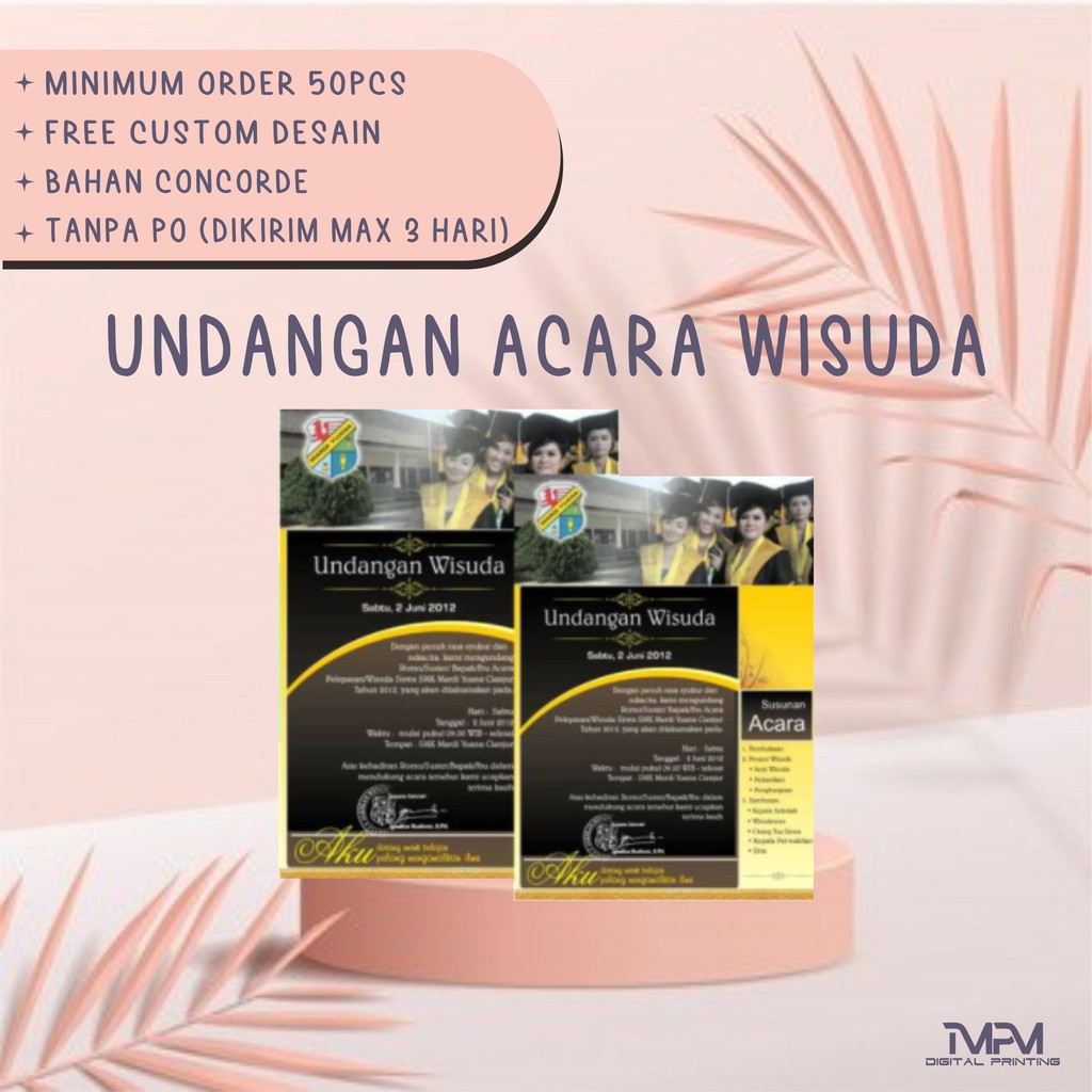 Jual Undangan Acara Wisuda - A5 + Plastik Cover | Shopee Indonesia