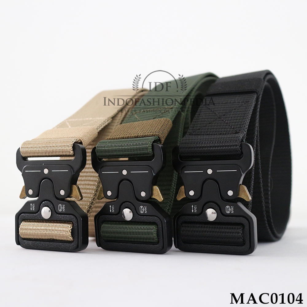 Jual Sabuk Ikat Pinggang Tactical Pria Canvas model Gesper Militer Tentara KEPALA BESI 104 ...