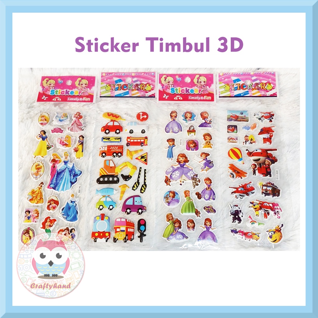 Jual Stiker Timbul Anak/Sticker Karakter/Stiker 3D | Shopee Indonesia