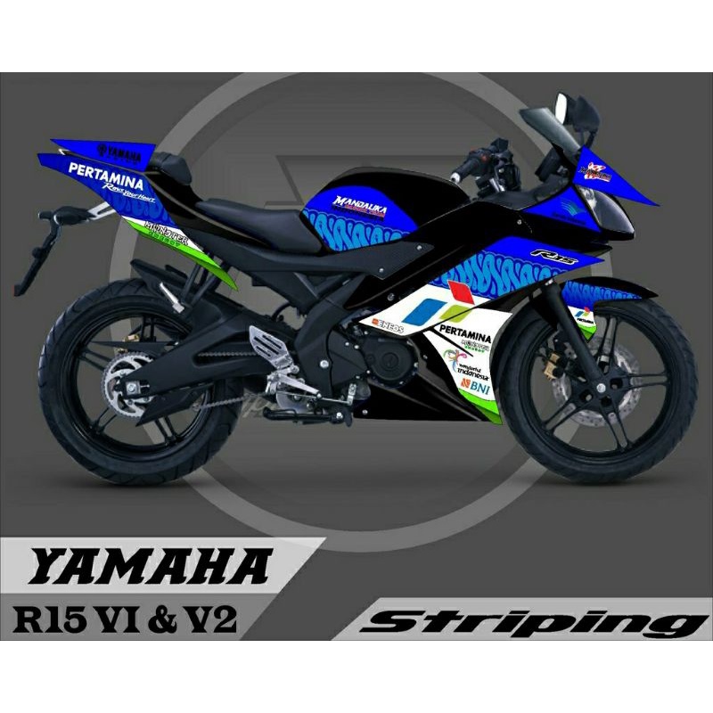 Jual Striping Sticker Stiker R15 V2 Mandalika Racing Team | Shopee ...