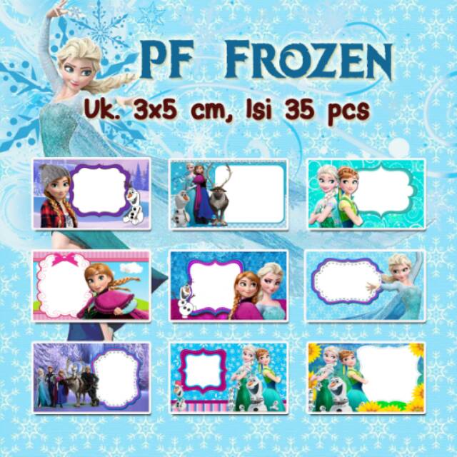 Jual Stiker label nama tipe PF Frozen | Shopee Indonesia