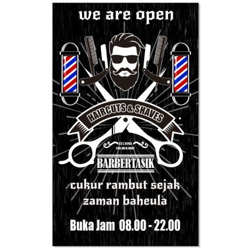 Jual Banner Pangkas Rambut/Spanduk Barbershop 50x100 | Shopee Indonesia
