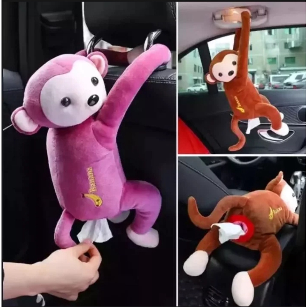 Jual PROMO MURAH!! TEMPAT TISSUE MOBIL BENTUK MONYET TISHU TEMPAT TISU ...