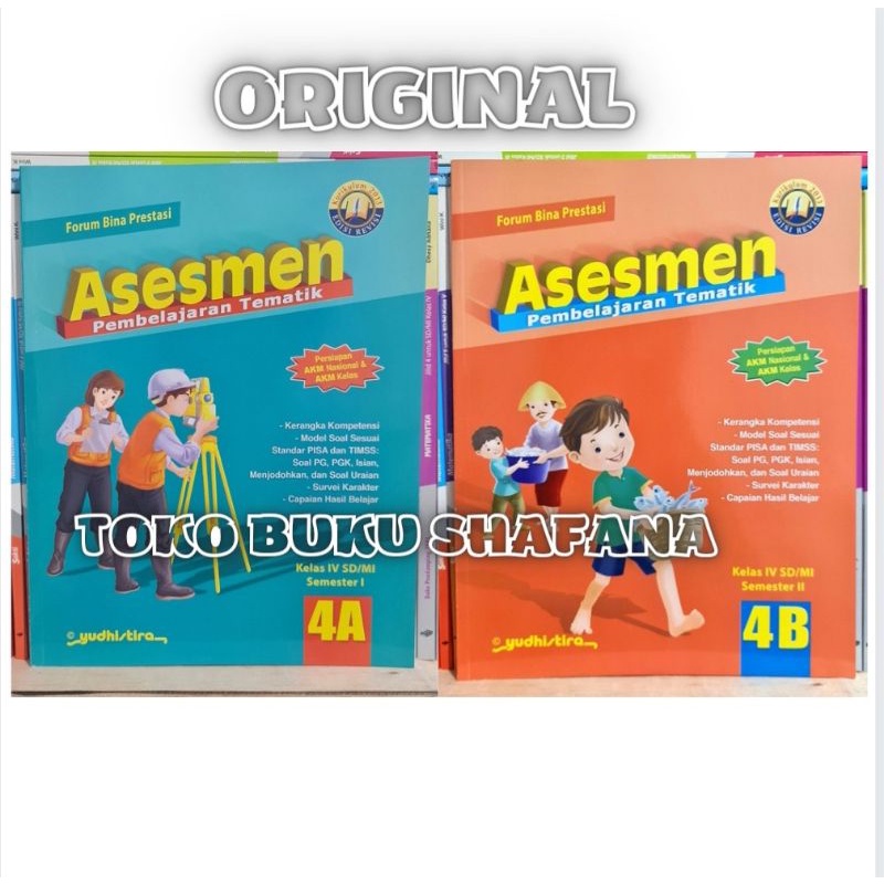 Jual Buku Asesmen Pembelajaran Tematik 4A dan 4B Untuk Kelas 4 SD K13 Edisi Revisi Penerbit ...