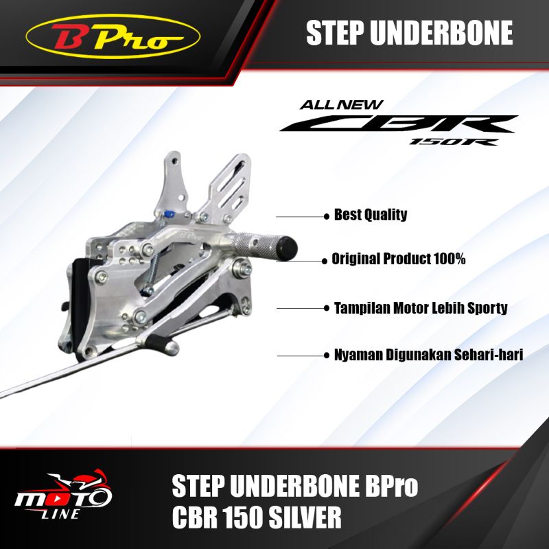 Jual Step Underbone Bpro CBR150 Silver | Shopee Indonesia