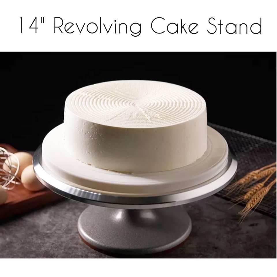 Jual 14" Revolving Cake Stand / Turntable / Meja Putar Stainless Lazy ...