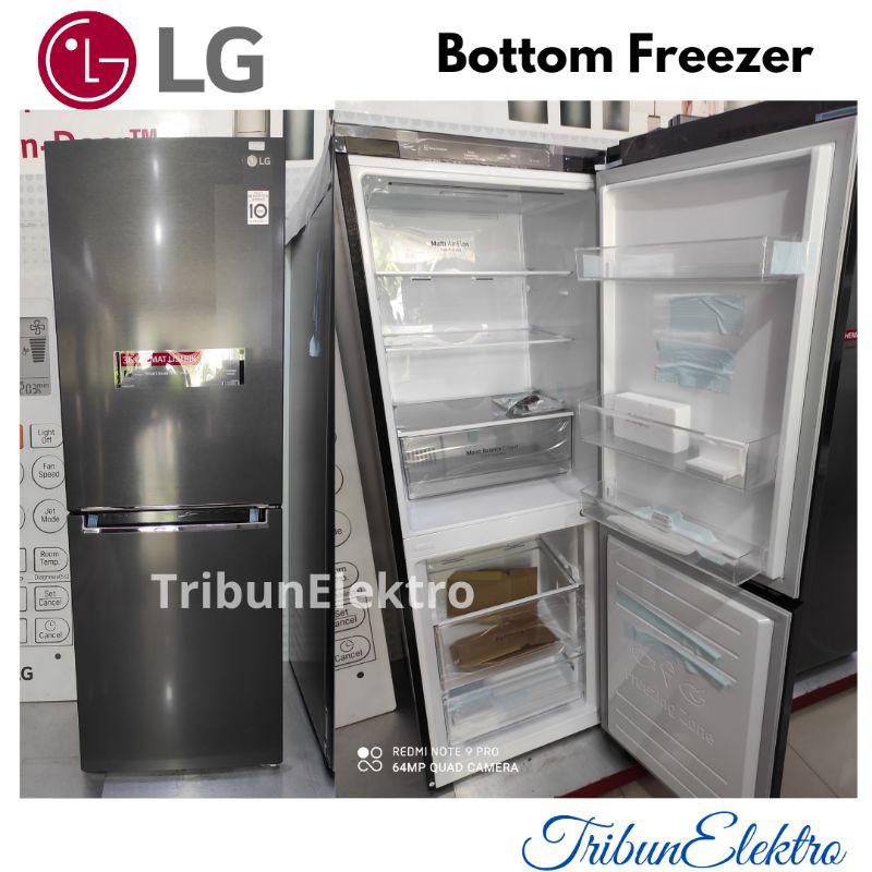 Jual Kulkas LG 2 Pintu Freezer Bawah GC-B369NQRM Inverter Linear Door ...
