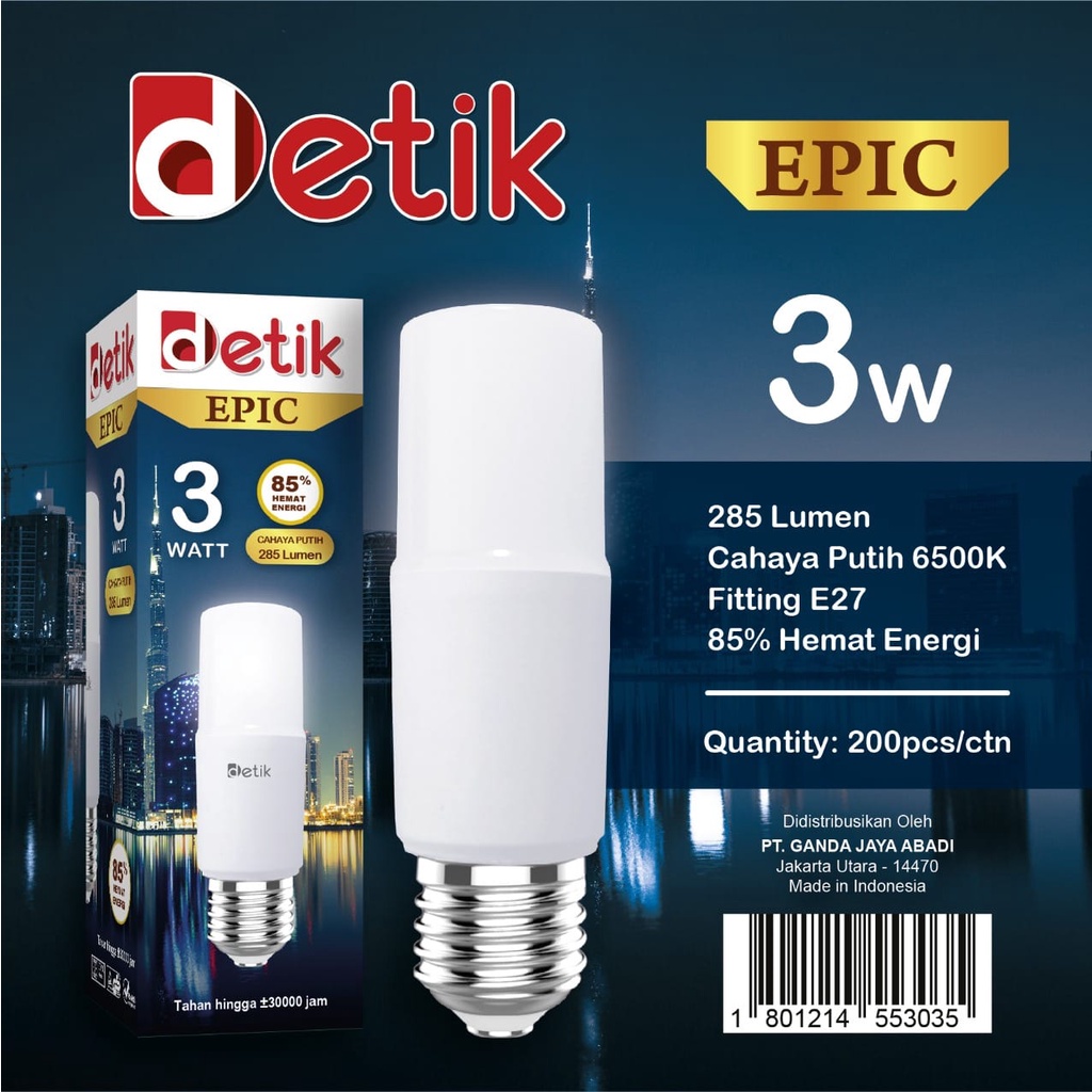 Jual DETIK Epic Lampu LED Stick 3 Watt , 7 Watt , 12 Watt & 15 Watt - Cahaya Putih | Shopee ...