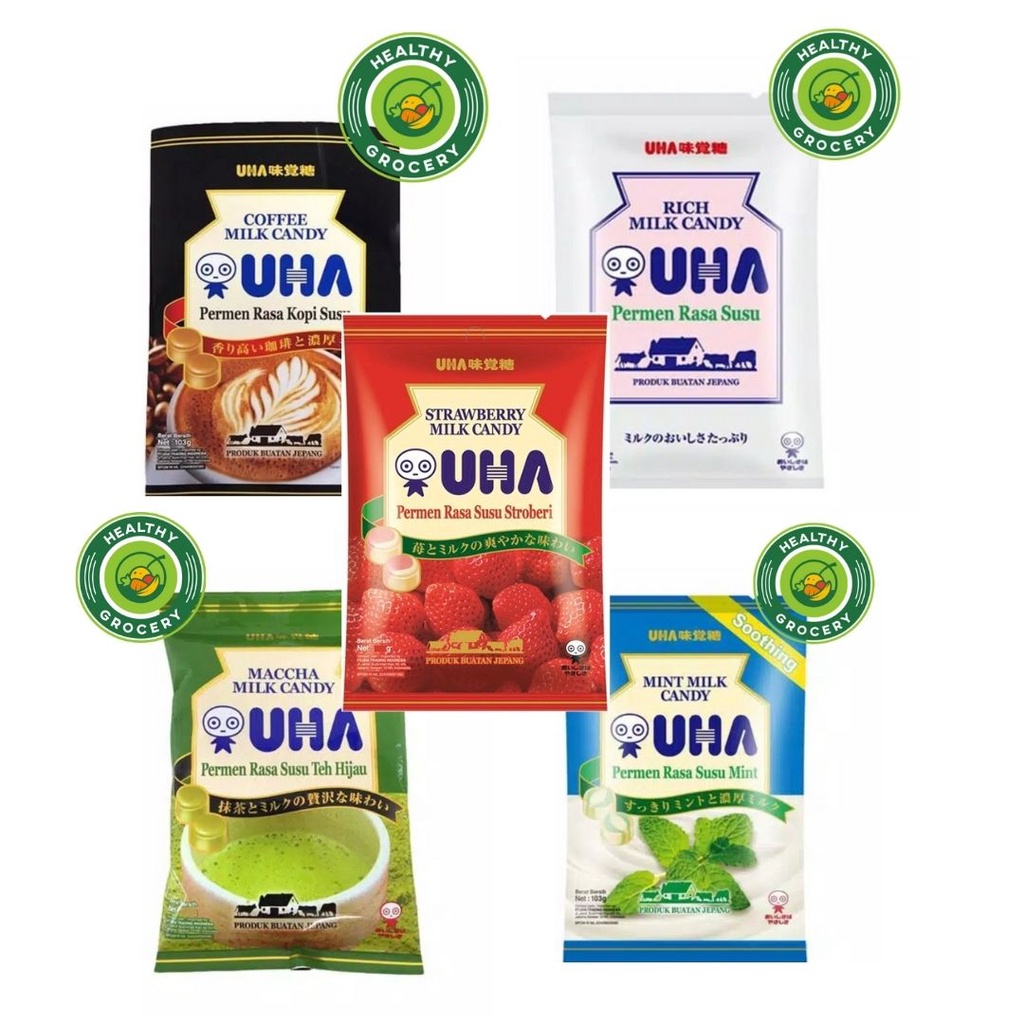 Jual Uha Milk Candy Coffee / Mint / Matcha 103gr Permen Susu Rasa Coffee / Mint / Matcha ...