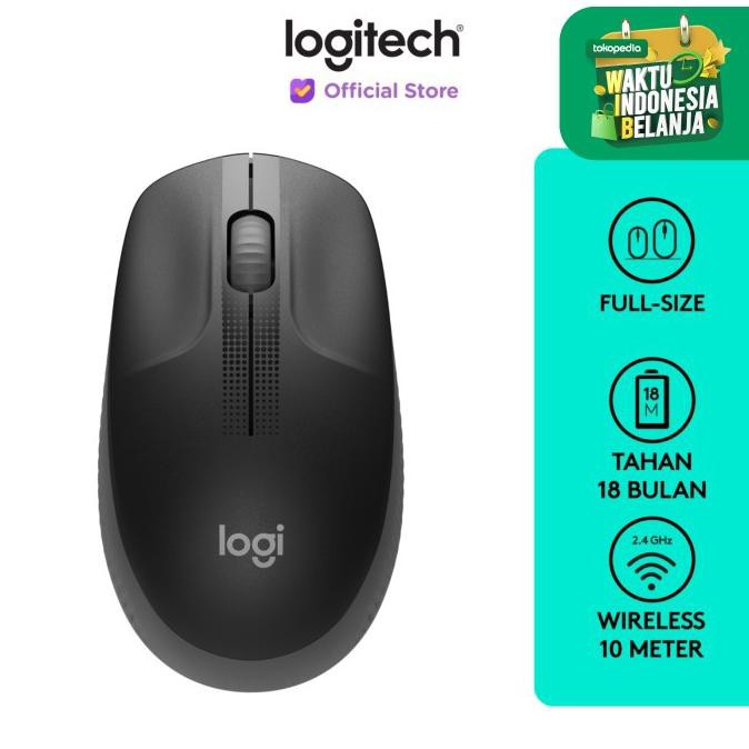 Jual Logitech Wireless Mouse M191 - Mid Grey | Shopee Indonesia