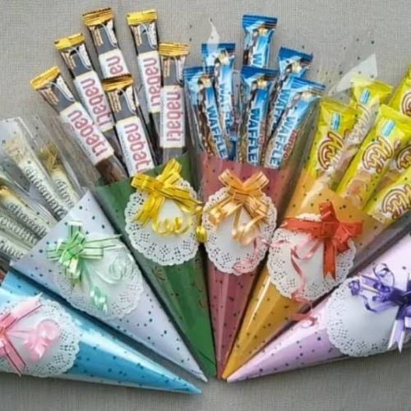 Jual snack cone bucket mini kerucut bouquet unik by @dns_craft.id ...