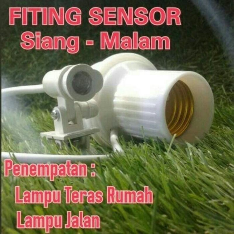 Jual FITTING LAMPU SENSOR OTOMATIS CAHAYA TIMER SIANG dan MALAM JALAN ...