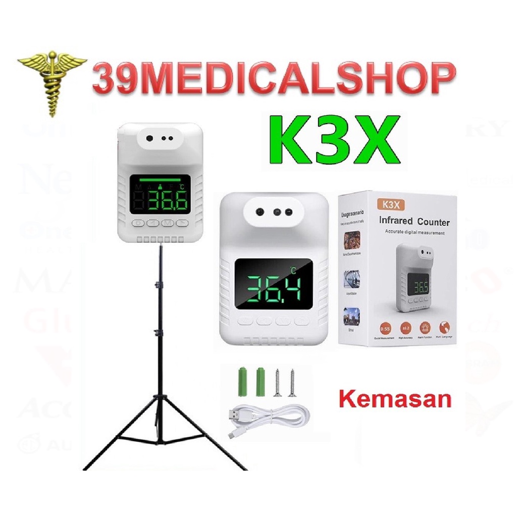 Jual TERMOMETER K3X INFRARED NON-KONTAK DAHI/TANGAN VOICE INTELLIGENT ...