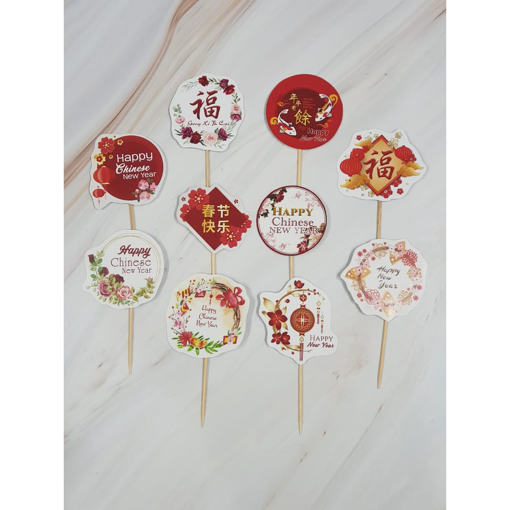 Jual Topper Kue Imlek Wreath 1 (10pcs) | Shopee Indonesia