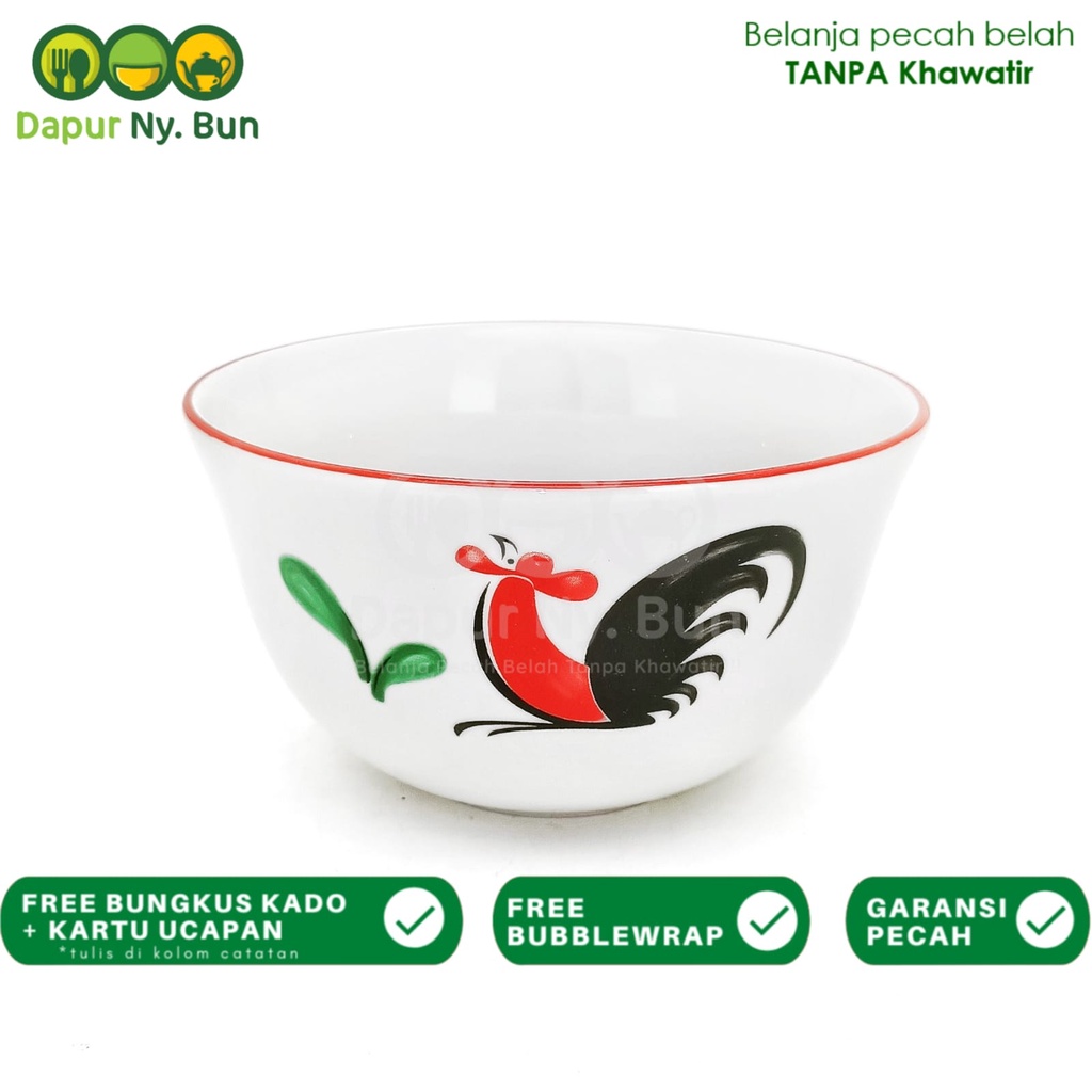 Jual Mangkuk Sup Ayam Jago Seri 2 Ukuran 13 cm - Mangkok Nasi 5 Inch ...