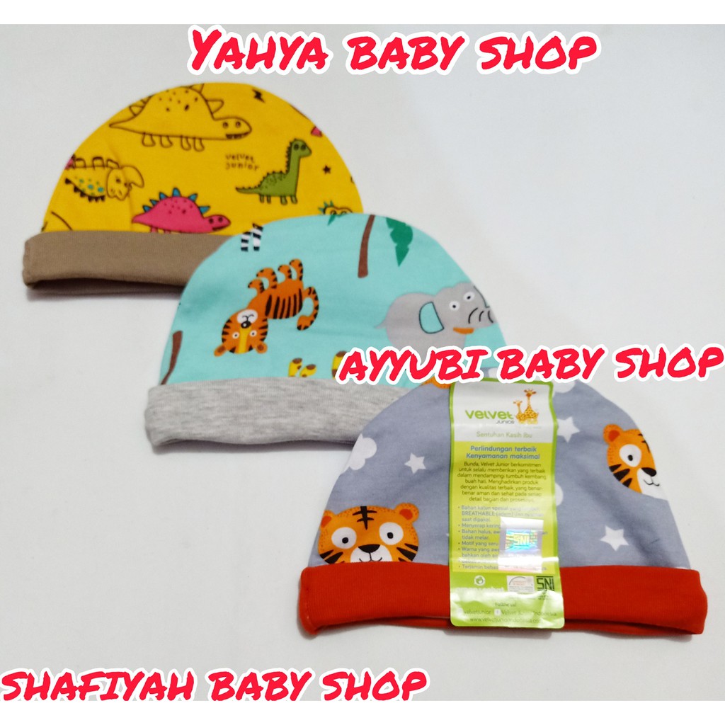 Jual Topi Bulat Velvet Banyak Motif Lucu / Topi Bulat Baby Newborn Anak ...