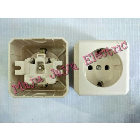 Jual StopKontak Stop Kontak Broco 1 Satu lubang Socket OB Outbow Tembok ...