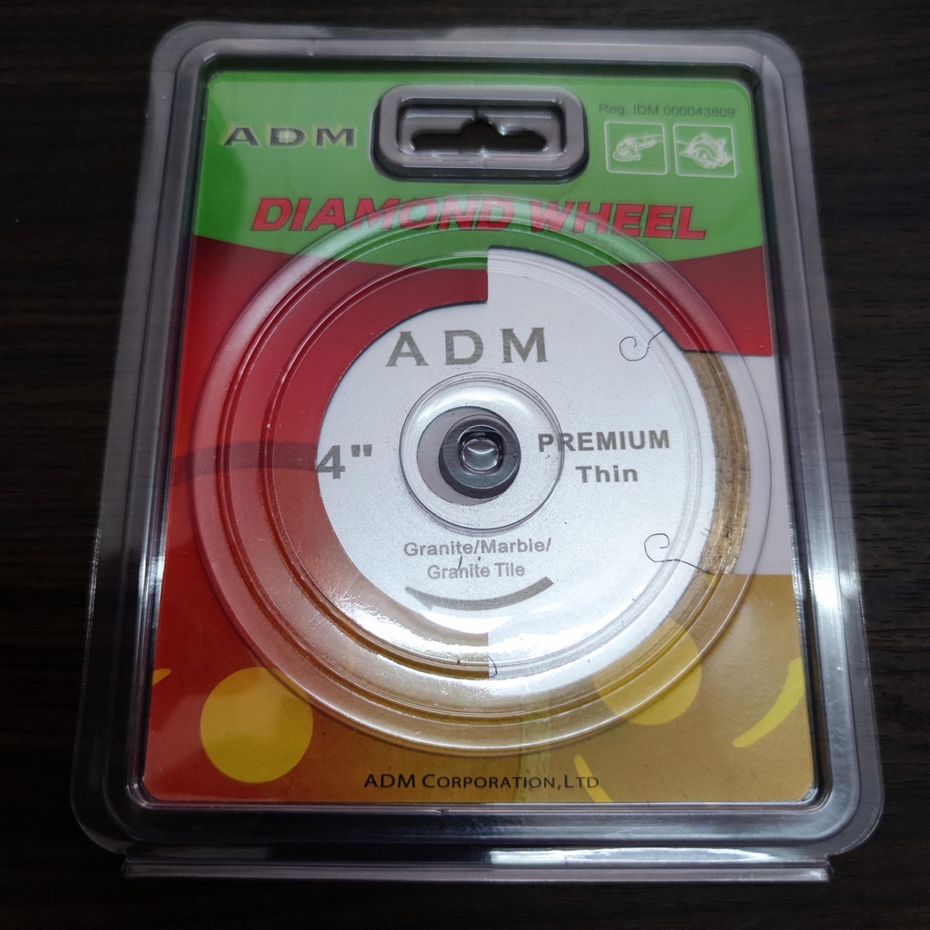 Jual DIAMOND WHEEL 4 INCH 4" ADM WET SPECIAL ADM SPC (GREY) | Shopee ...