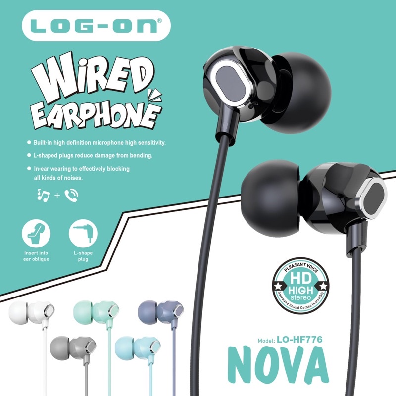 Jual HEADSET - HANDSFREE -HF LOG ON NOVA LO-HF776 SOFT MACARON | Shopee ...