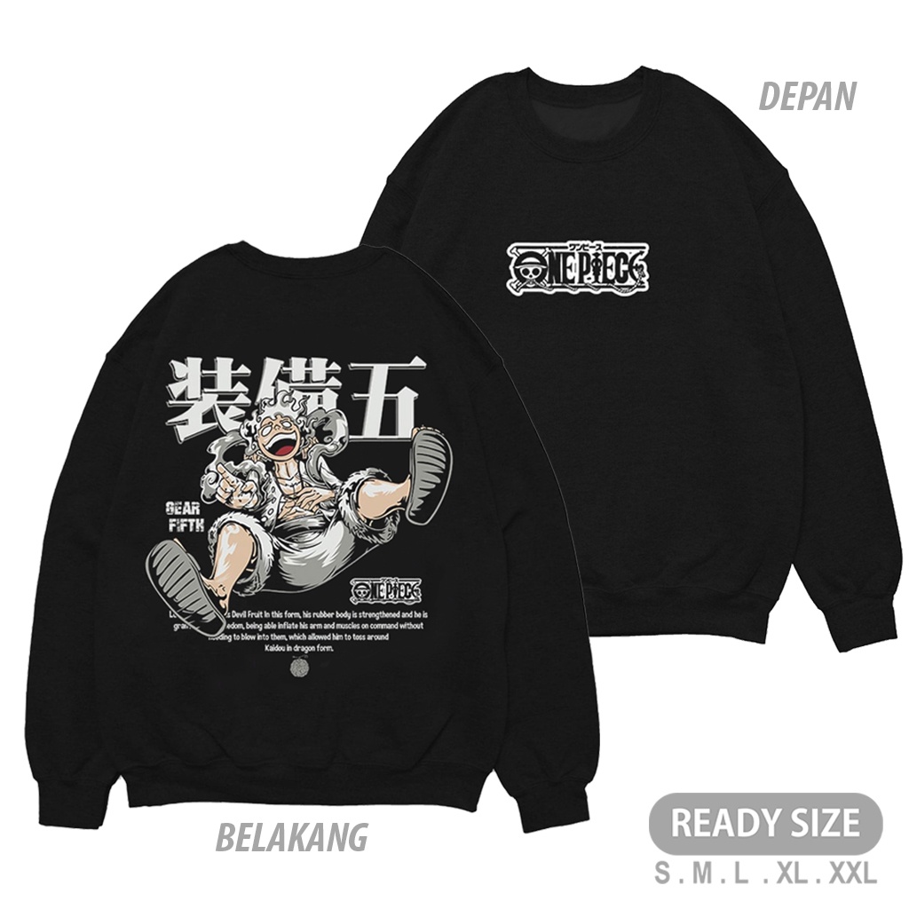 Jual crewneck sweater one piece pria anime oversize cowok sweater keren ...