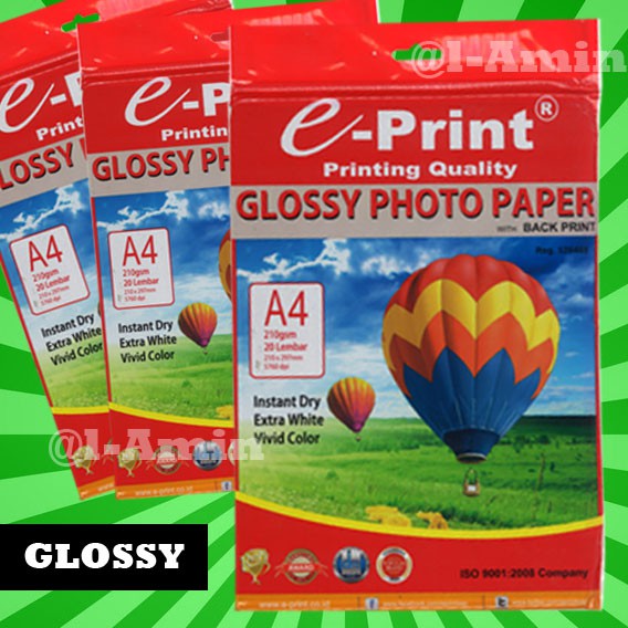 Jual Kertas Photo / Glossy Paper 210gsm e-Print | Shopee Indonesia