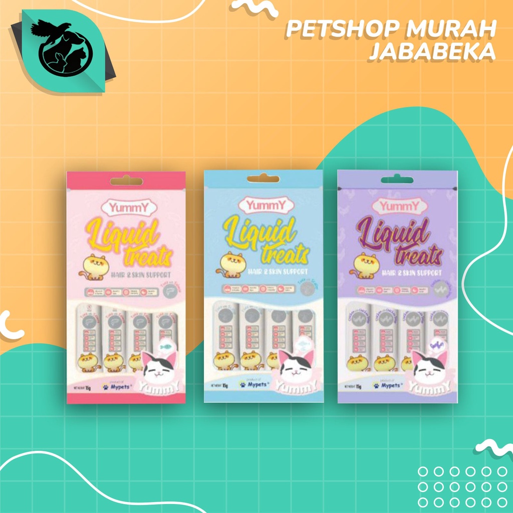 Jual Snack Kucing Yummy liquid Cat treats Creamy | Shopee Indonesia