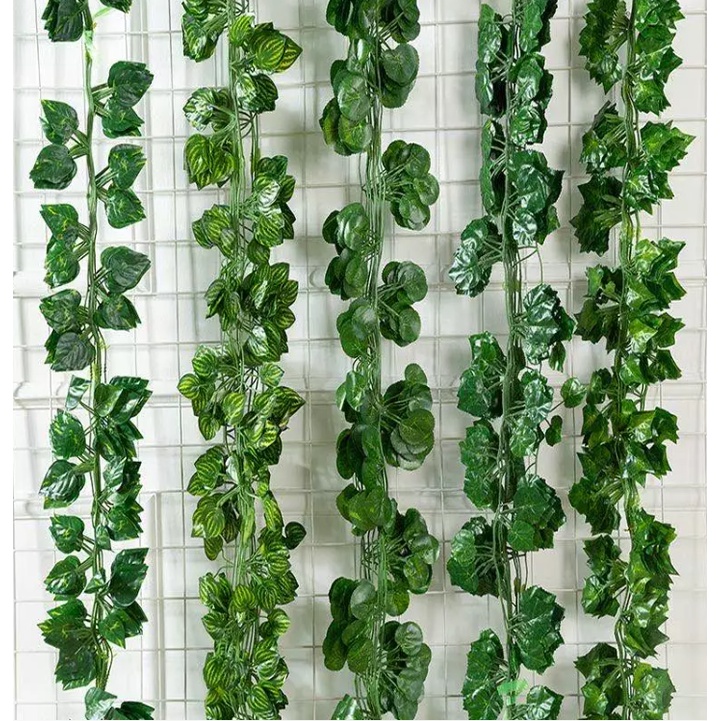 Jual Daun rambat 200cm Wall deco Artificial Daun Srigading Ivy Anggur ...