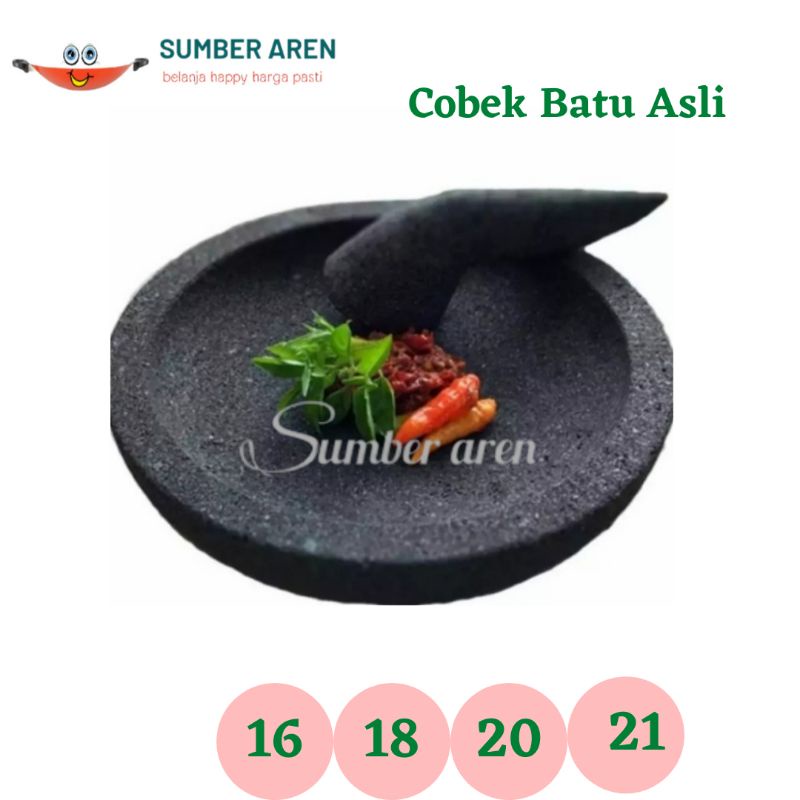 Jual Cobek + Ulekan Cobek Batu Cobek Batu Asli Coet Gunung Batu Asli 1 ...