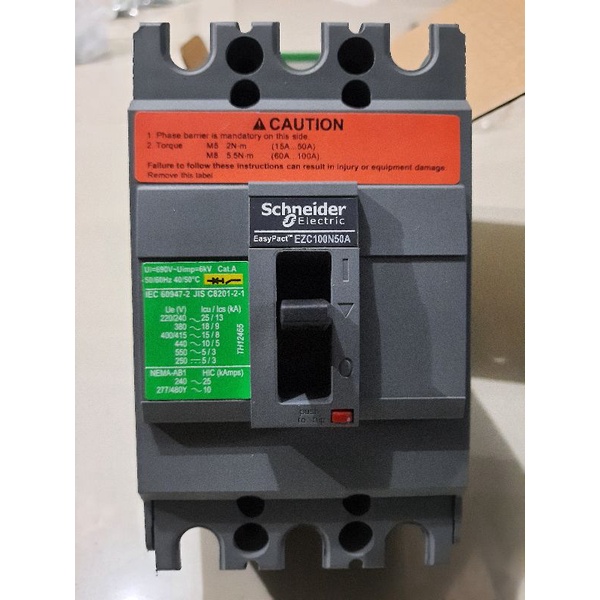 Jual MCCB EZC SCHNEIDER 100N 3 POLE 15A - 50A | Shopee Indonesia