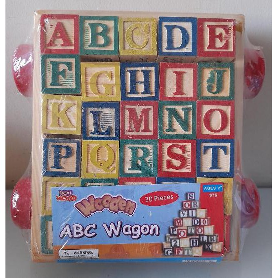 Jual ABC BOX ABC WOOD BLOCKS 30PCS BALOK KAYU KUBUS HURUF ANGKA GAMBAR ...