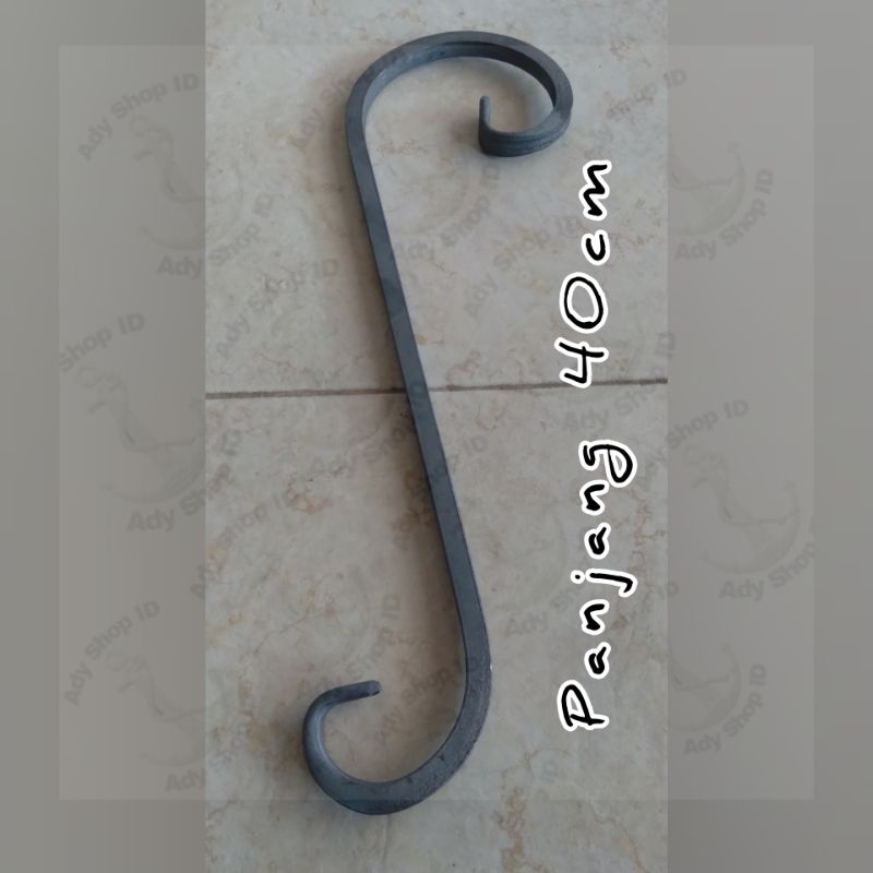 Jual ornamen pagar besi leter S besi nako ukuran panjang 40cm | Shopee ...