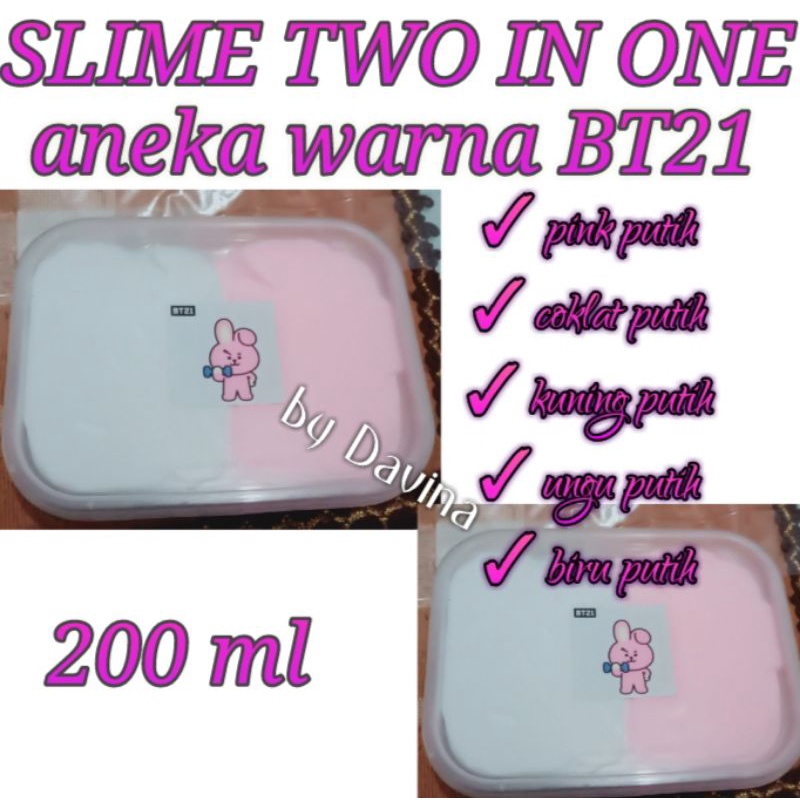 Jual Slime Slem Mainan 2 Warna BT21 Mang / Choky / Chimi / Koya / Shoky ...
