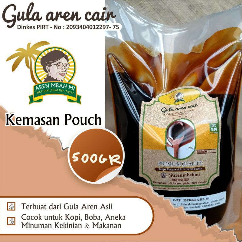 Jual ( Aren Mbah Mi ) Gula aren cair asli 500 gram. aren cair premium ...