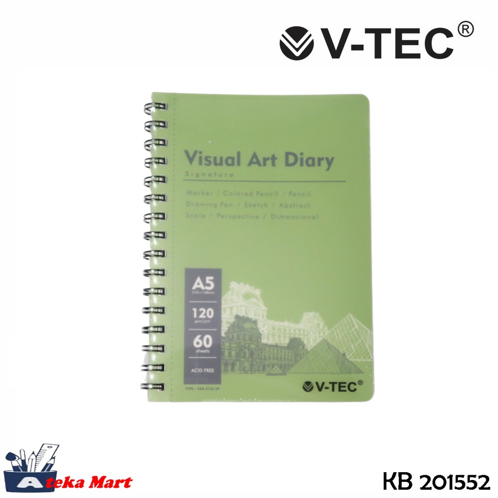 Jual V-TEC A5 VISUAL ART DIARY VAD 5126 SP / BUKU SKETSA | Shopee Indonesia