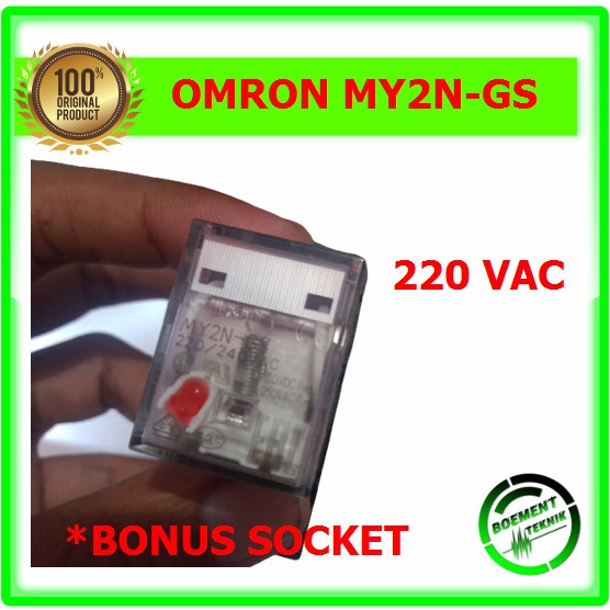 Jual RELAY OMRON MY2N-GS ORIGINAL COIL AC 220 VOLT | Shopee Indonesia