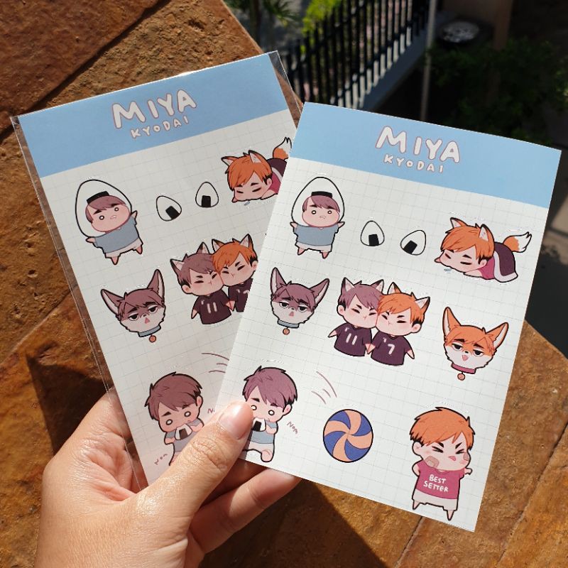 Jual Sticker Kiss cut Haikyuu Miya Twins | Shopee Indonesia